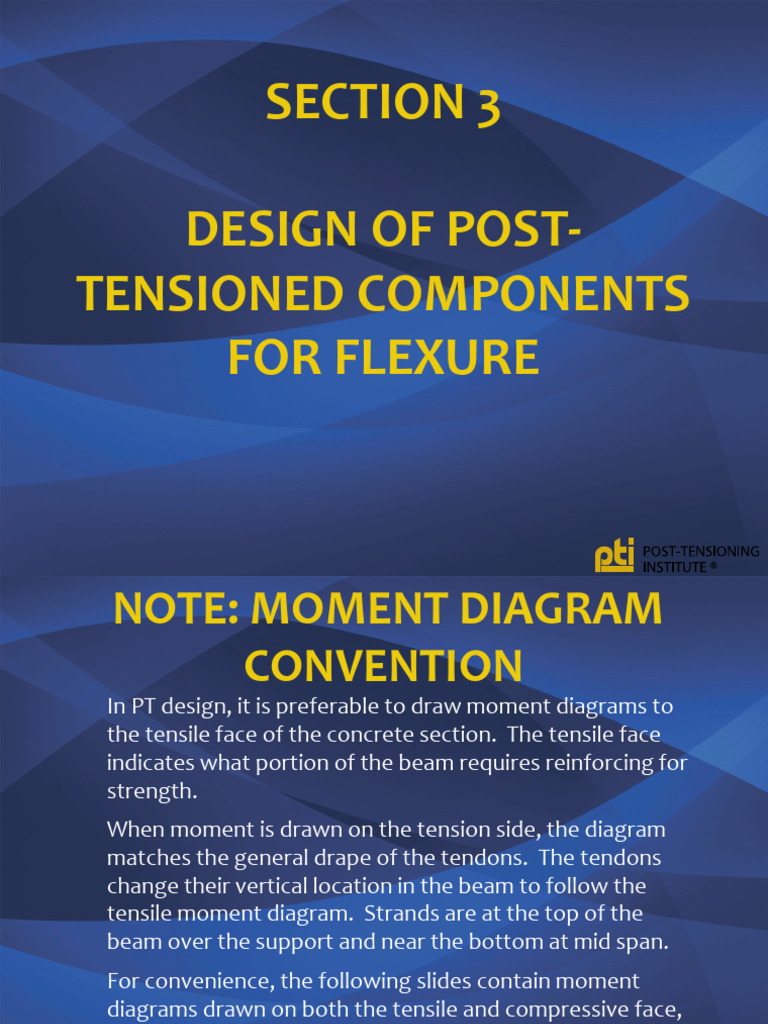 SECTION 3 DESIGN OF POST- TENSIONED COMPONENTS FOR FLEXURE | PDF | Strength Of Materials ...