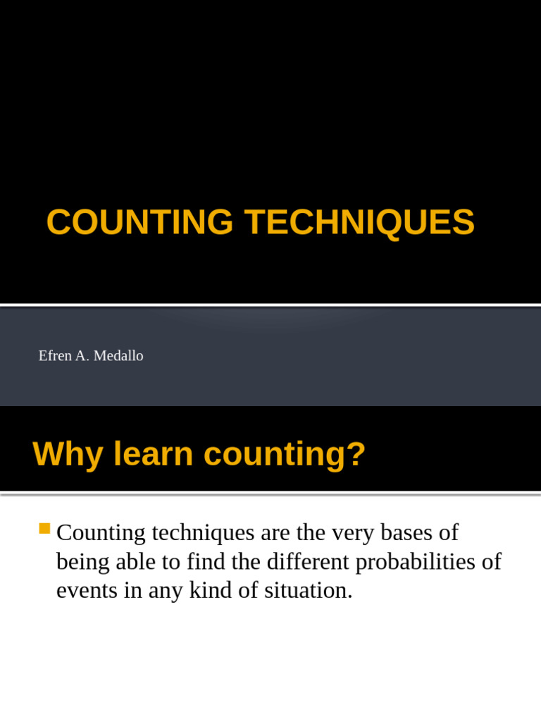 Countingtechniques 131007080745 Phpapp01 | PDF | Permutation | Discrete Mathematics