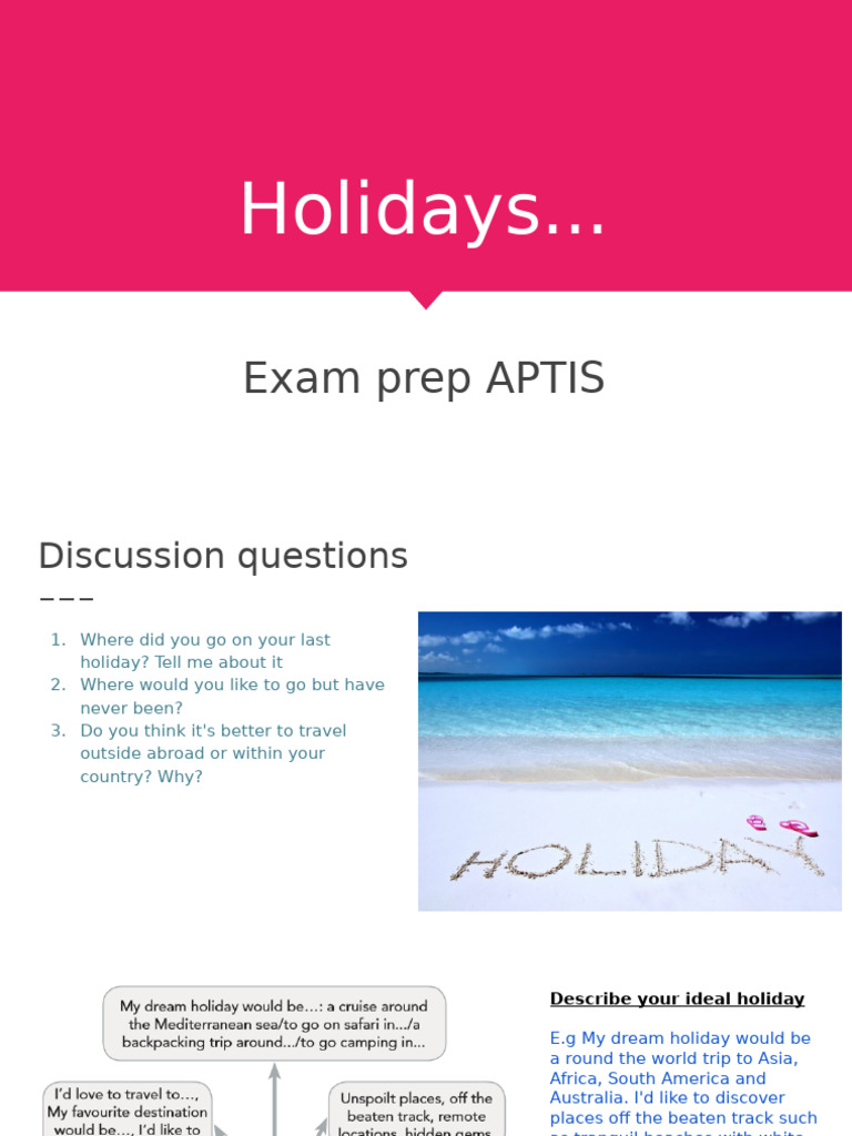 Ideal Holiday Discussion Questions | PDF