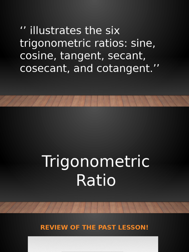 G9 Math Q4 - Week 1 - 2-Six Trigonometric Ratio | PDF | Trigonometric ...