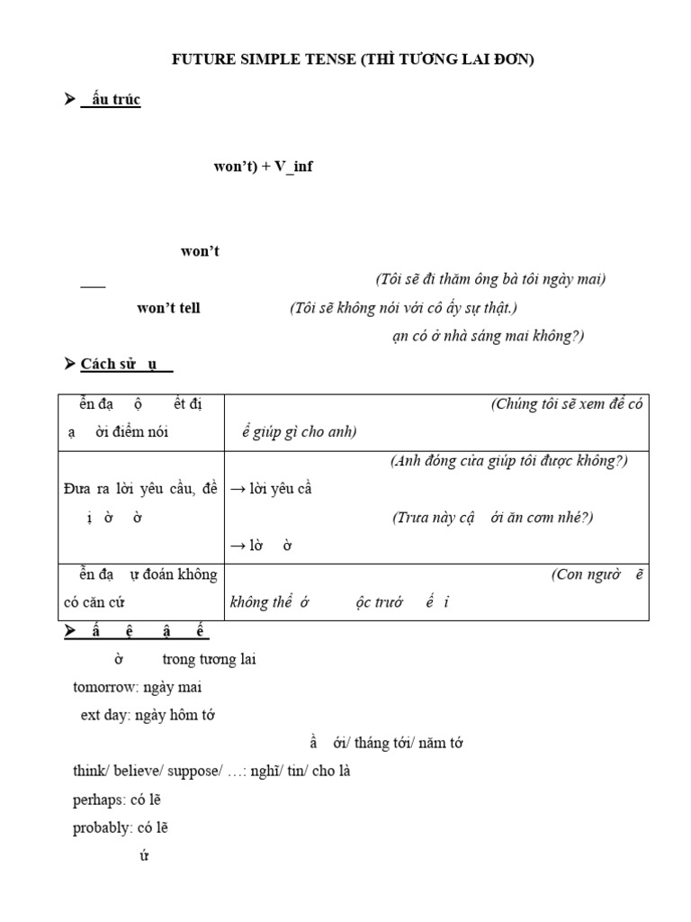 FUTURE SIMPLE TENSE | PDF