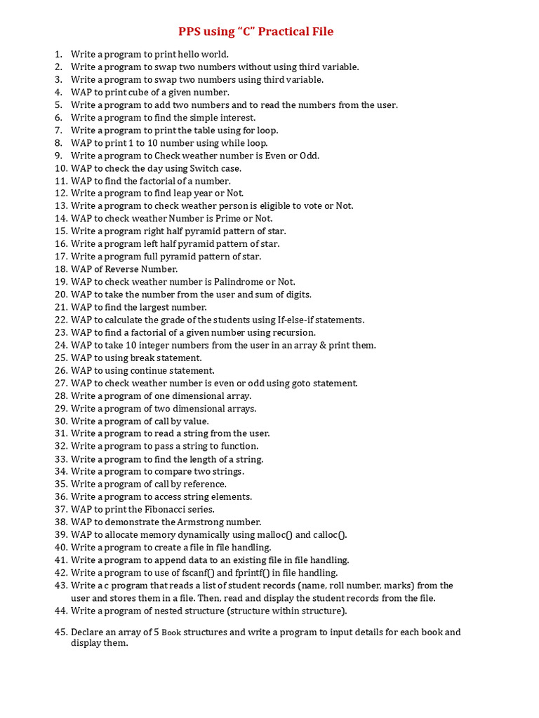 C Practical File | PDF | String (Computer Science) | Computer Science C Practical File | PDF | String (Computer Science) | Computer Science