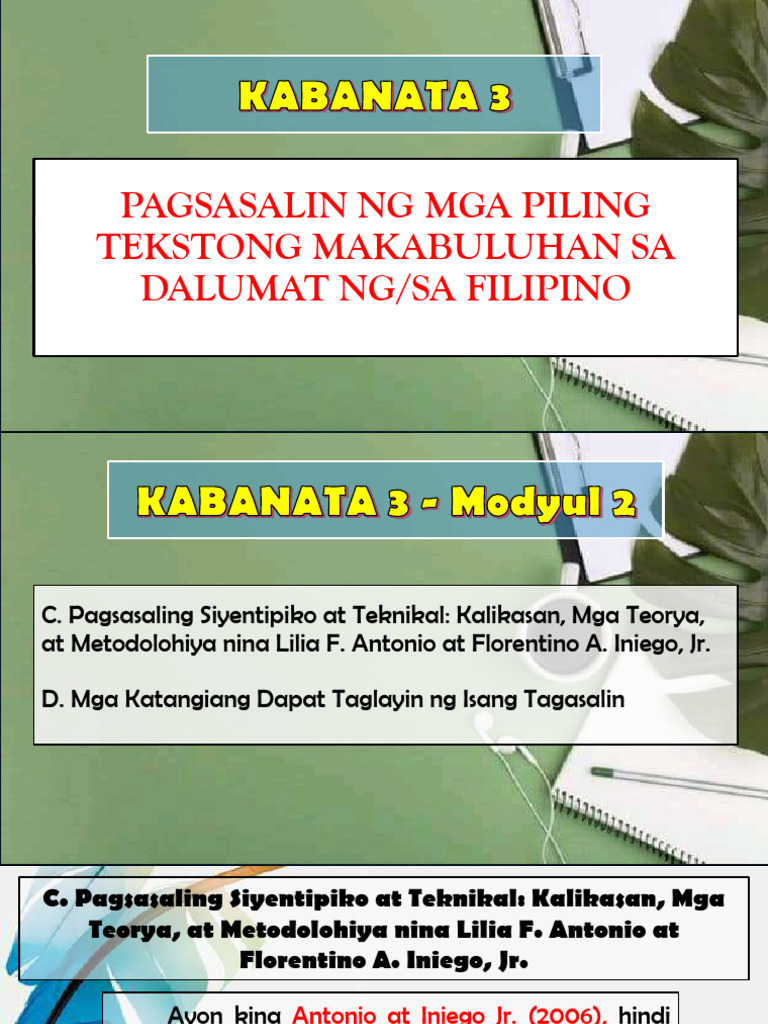 FIL 3 Kabanata 3 Modyul 2 | PDF