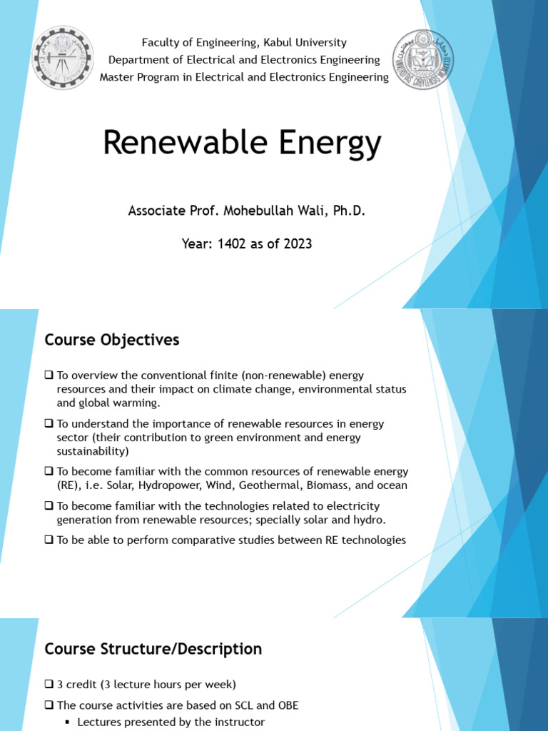 2 Editet Renewable Energy Course - Slides - 1403 | PDF | Climate Change ...