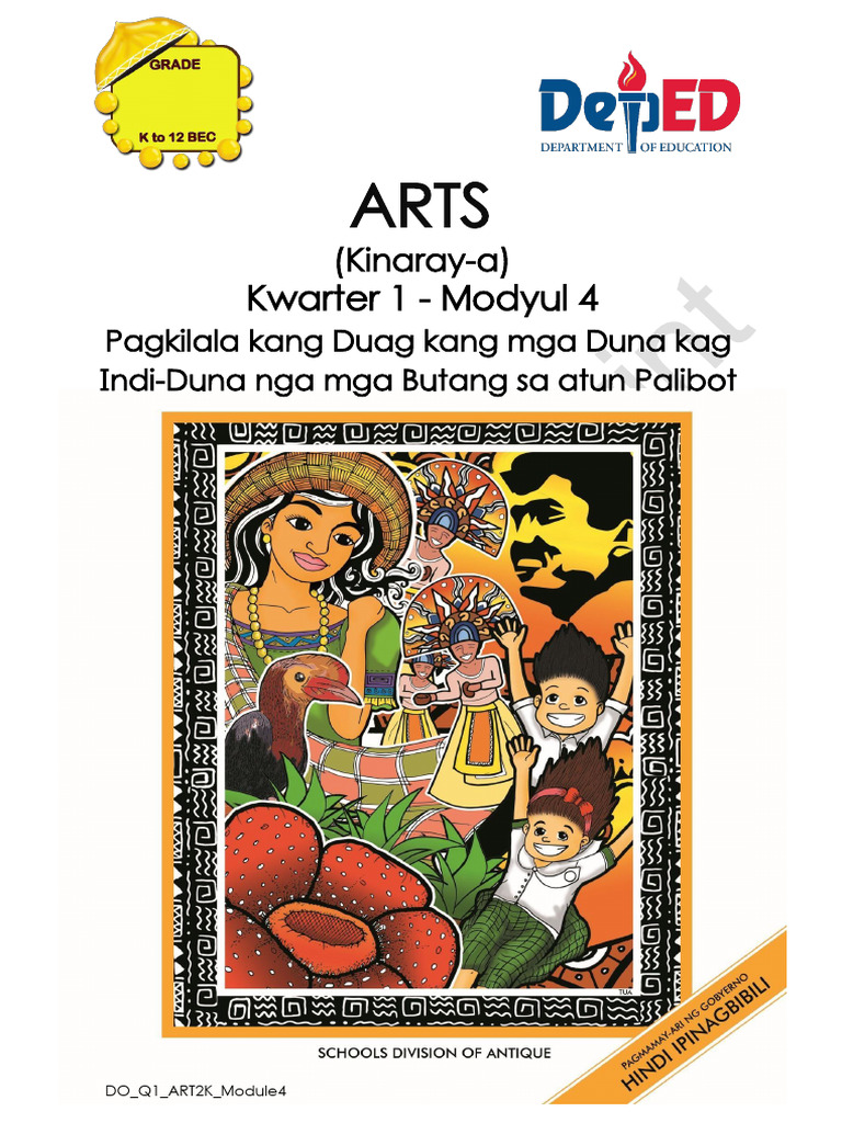 Arts 2-Q1-Module 4 - Pagkilala Kang Duag Kang Mga Duna Kag Indi-Duna ...