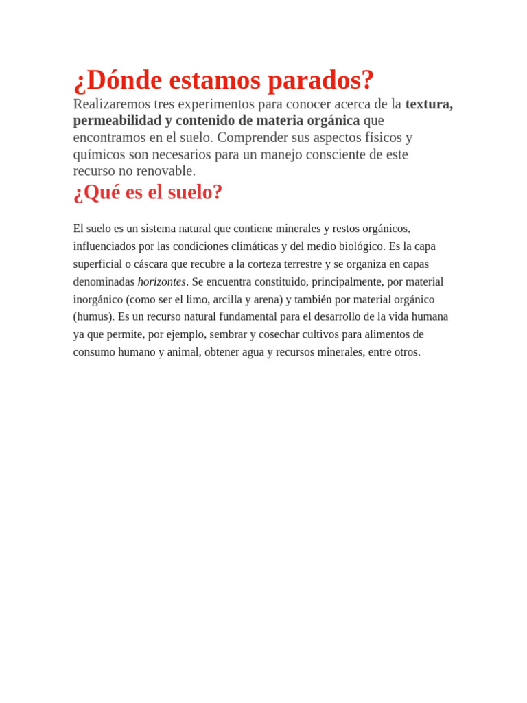 Dónde Estamos Parados | PDF | Suelo | Fase (materia)