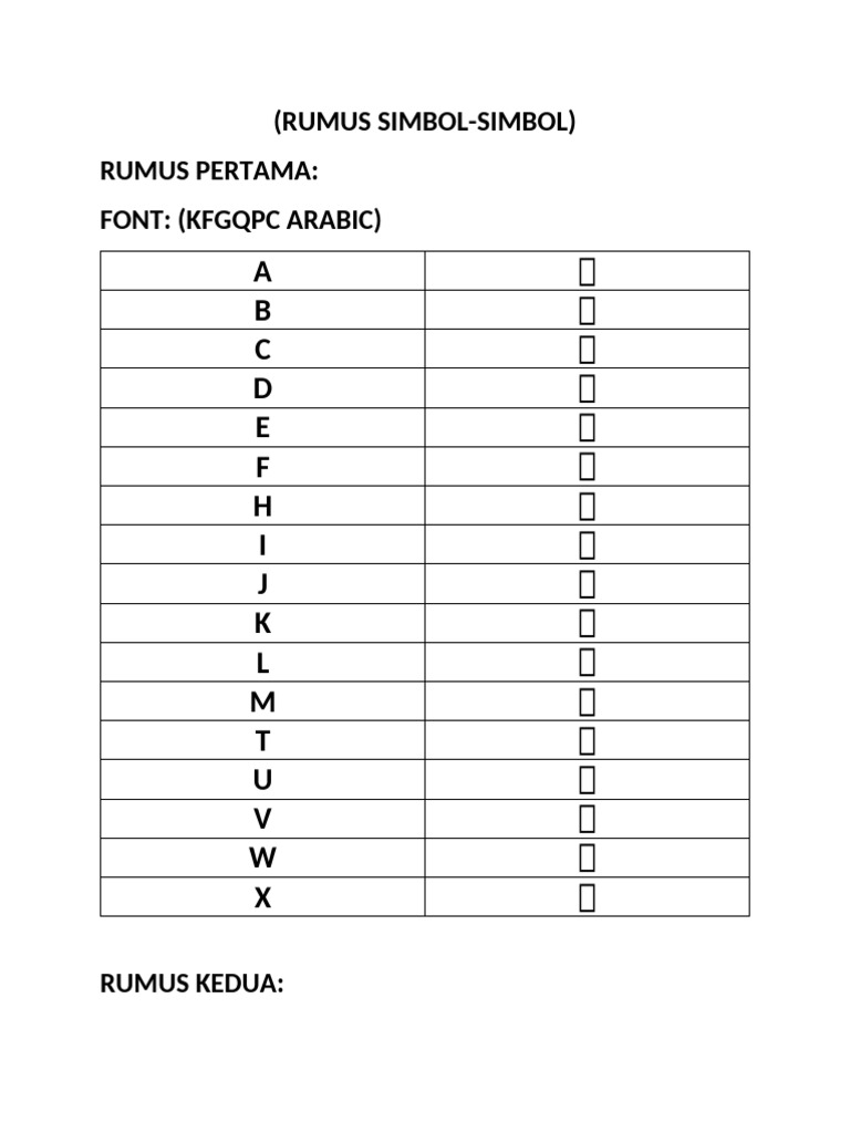 Rumus Simbol | PDF