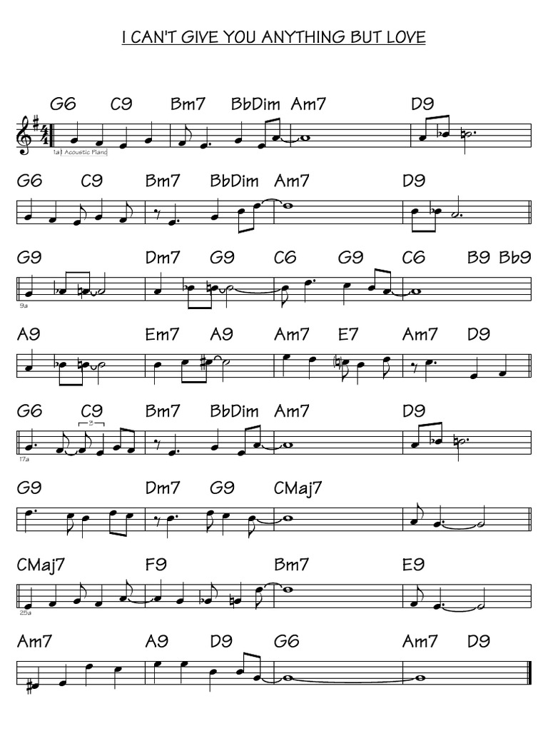 I Can't Give You Anything But Love | PDF