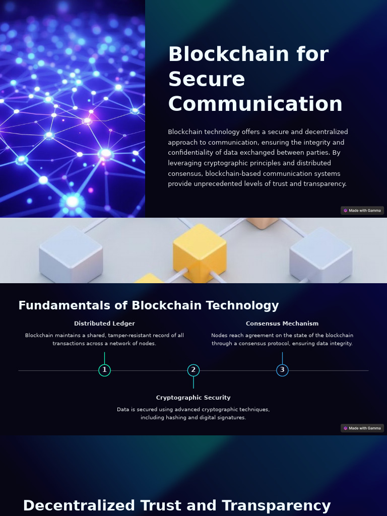 Blockchain For Secure Communication | PDF | Cryptography | Public Key ...