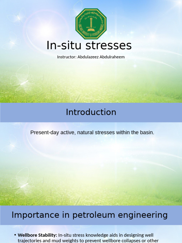 Lecture 16 - in Situ Stress Intro | PDF | Petroleum Reservoir | Stress ...