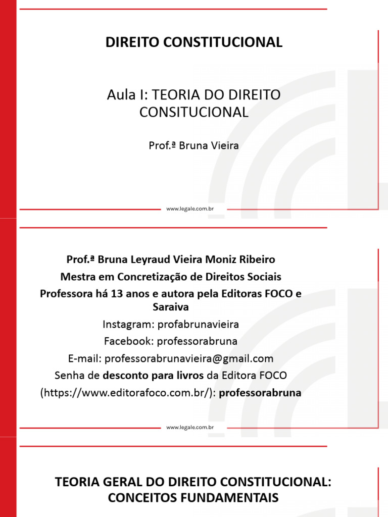 Teoria do Direito Constitucional Básico | PDF | Constituição | Lei ...