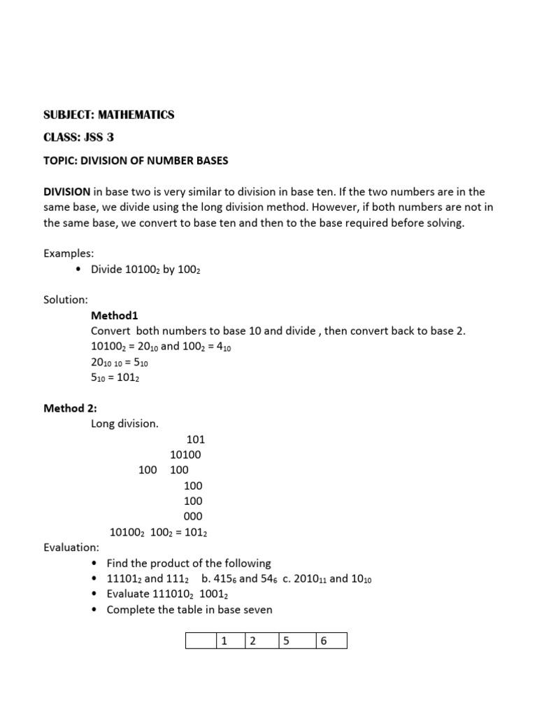 4630 - Division of Binary Numbers | PDF