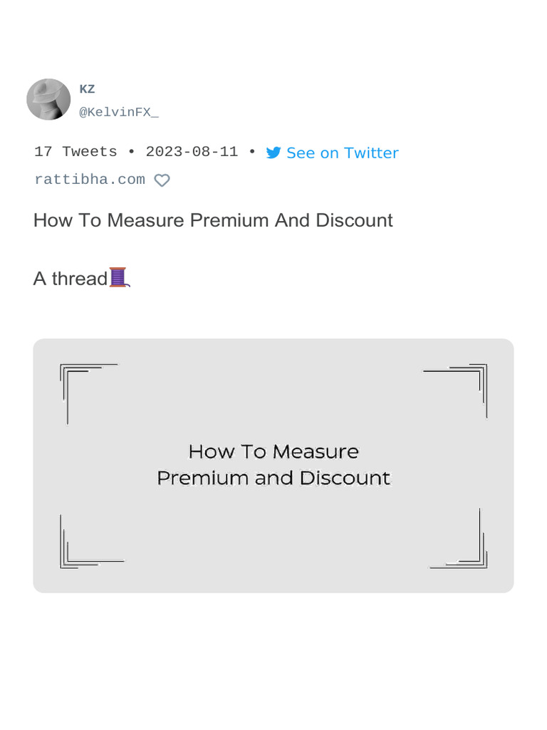 Measuring Premium and Discount in Trading | PDF