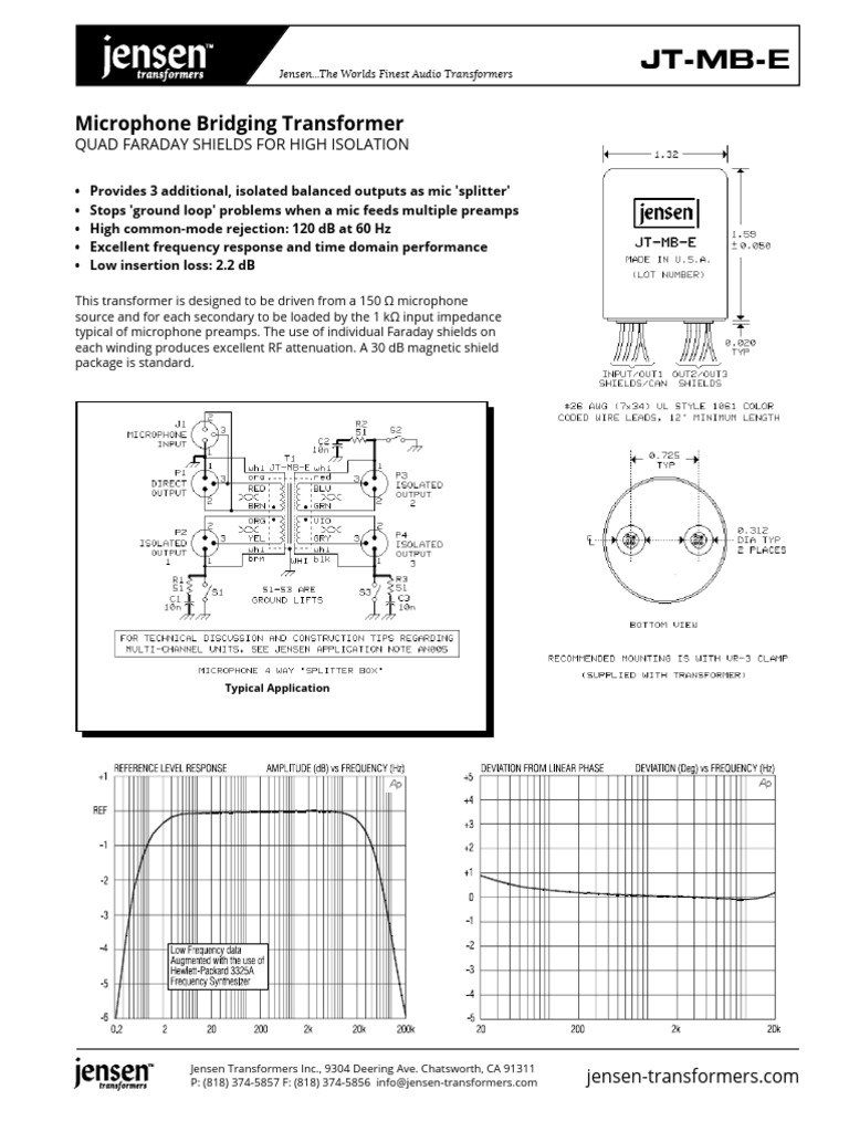 jt-mb-e | PDF | Microphone | Transformer