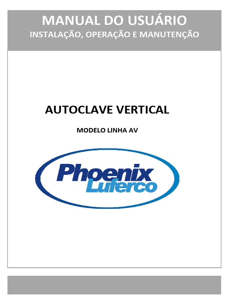 Manual - PHOENIX Autoclave Vertical AV | PDF