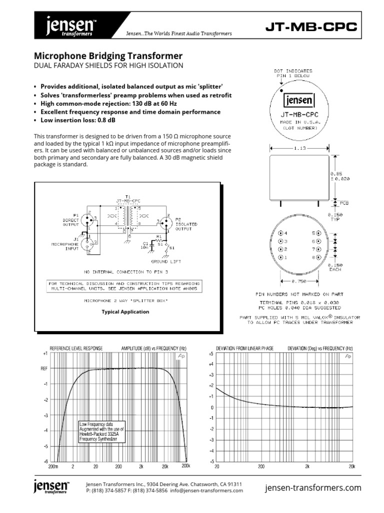 jt-mb-cpc | PDF | Microphone | Transformer