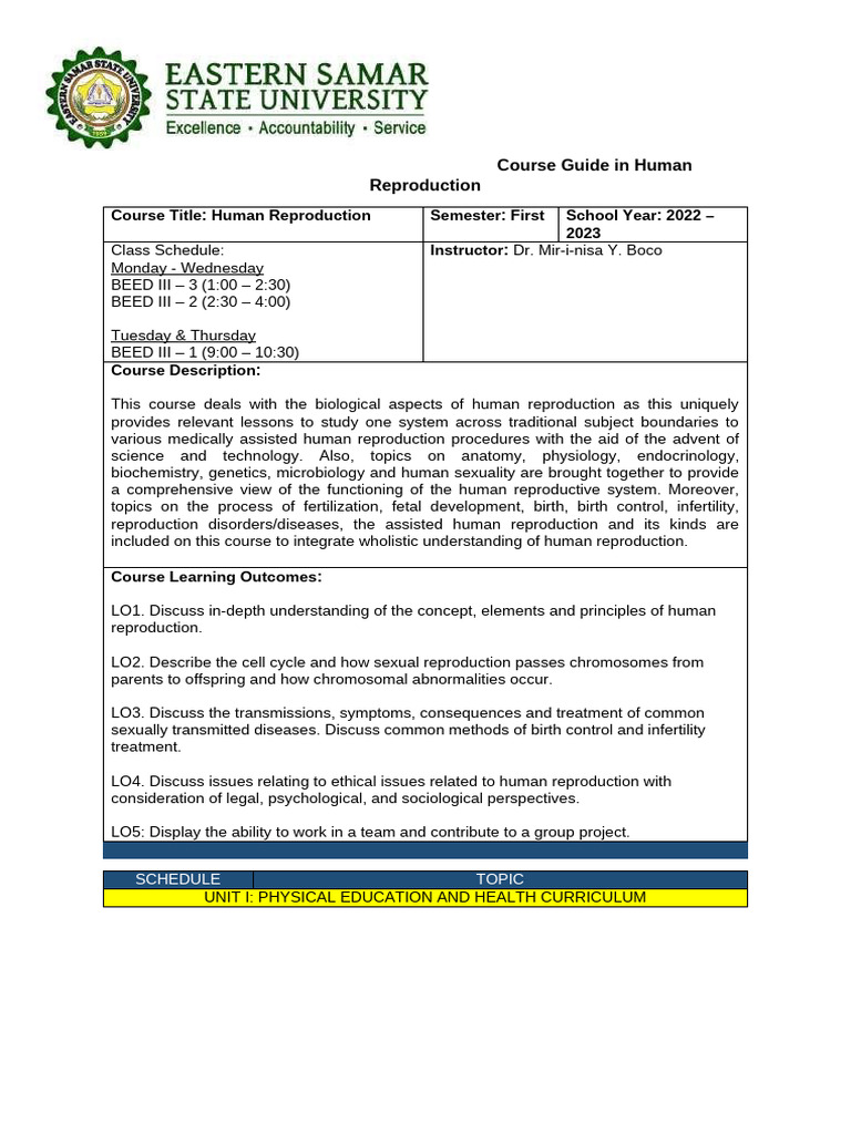 Teaching PE Health Course Guide | PDF | Physical Education ...