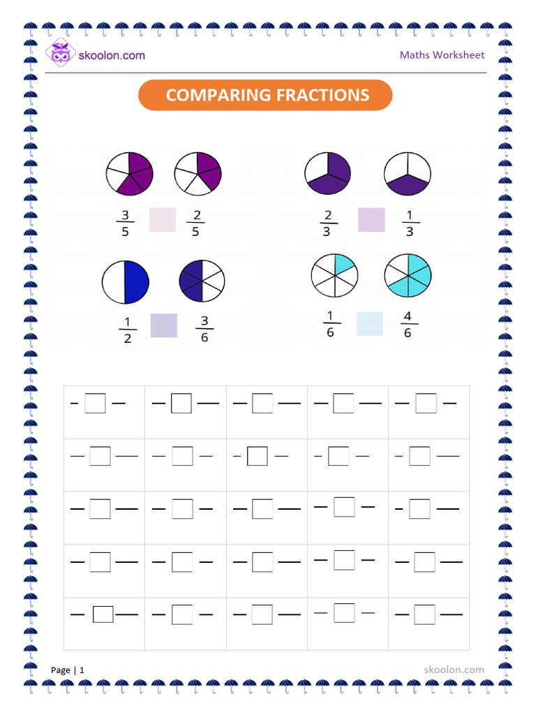 G3 Math Comparing Fractions 325 | PDF