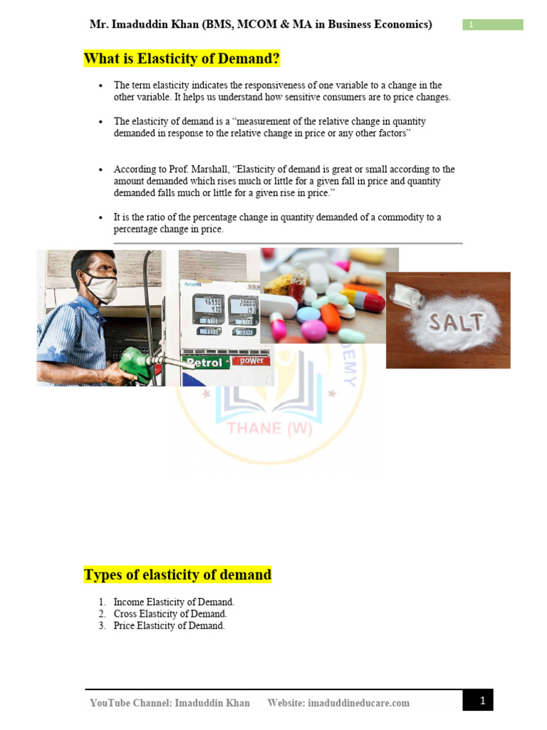 Understanding Elasticity of Demand | PDF | Elasticity (Economics) | Demand