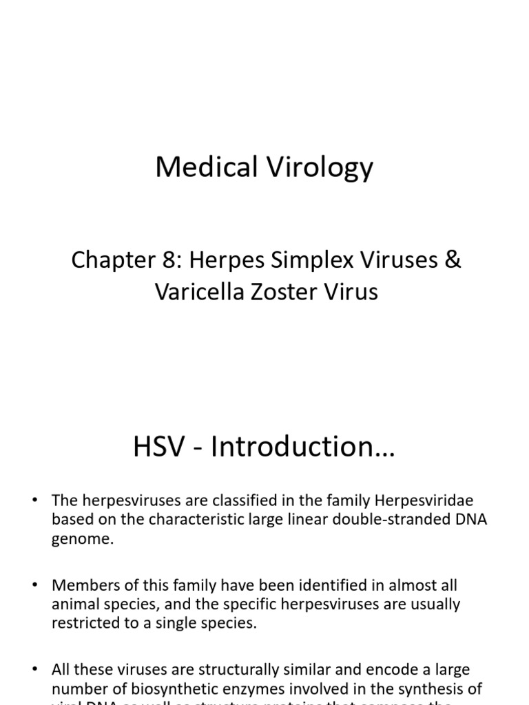 Herpes Simplex & Varicella Zoster Viruses | PDF | Virus | Epidemiology