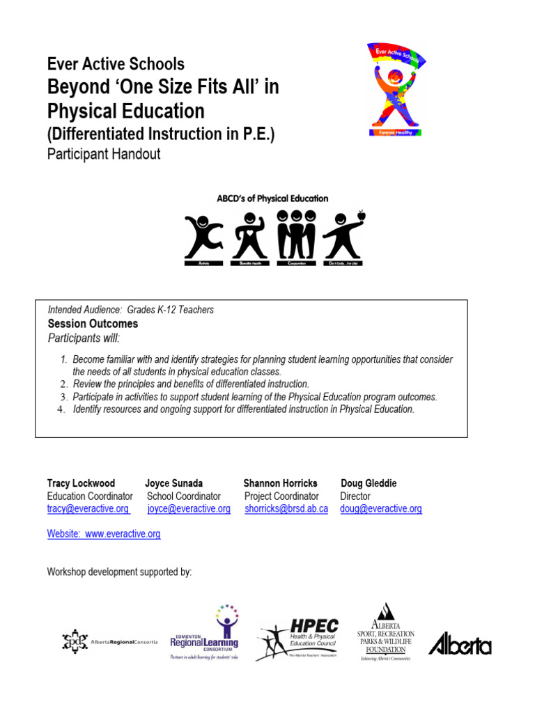 Beyond One Size Participant Handout | PDF | Differentiated Instruction ...