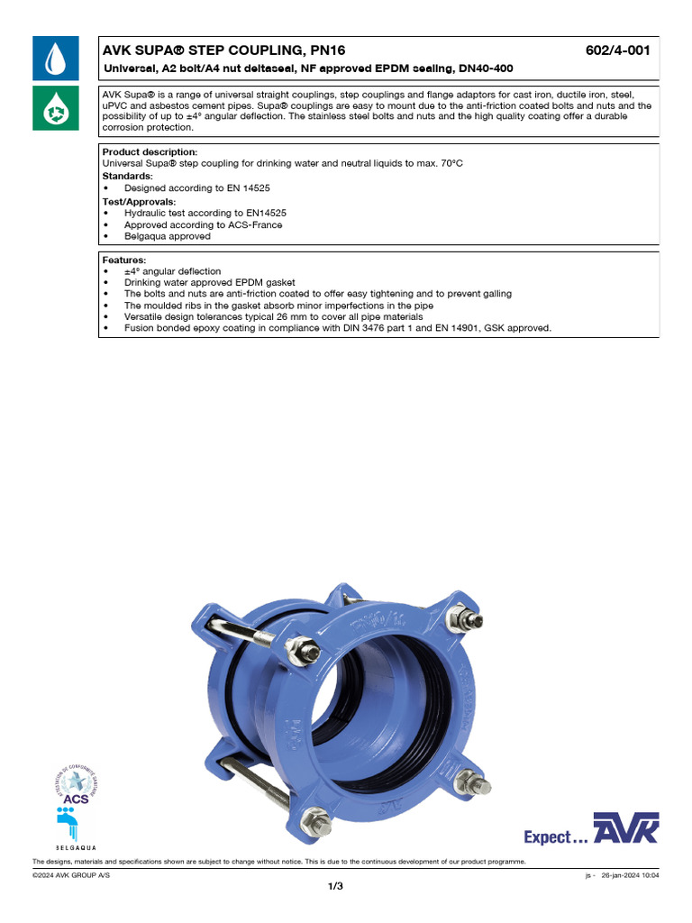 step coupling | PDF | Pipe (Fluid Conveyance) | Secondary Sector Of The Economy