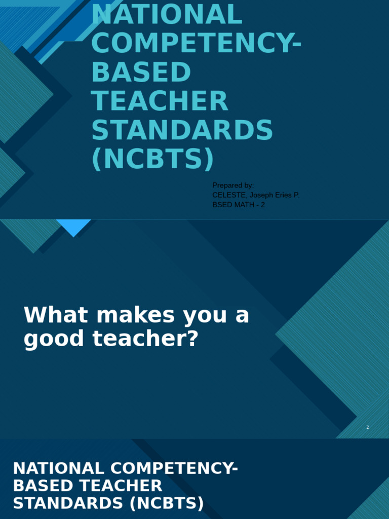 National Competency-Based Teacher Standards (NCBTS) | PDF | Teachers ...