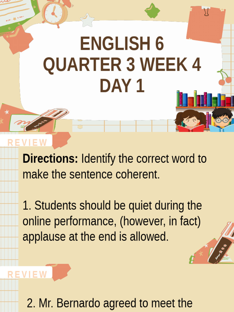 G6-Q3W4-ENGLISH-PPT-MELCS | PDF | Teachers | Educational Technology G6-Q3W4-ENGLISH-PPT-MELCS | PDF | Teachers | Educational Technology