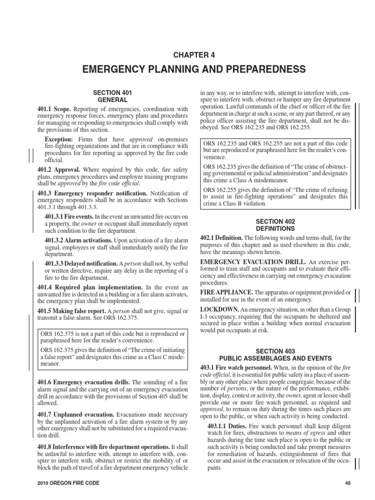 Emergency Planning and Fire Safety Guide | PDF | Fire Safety ...