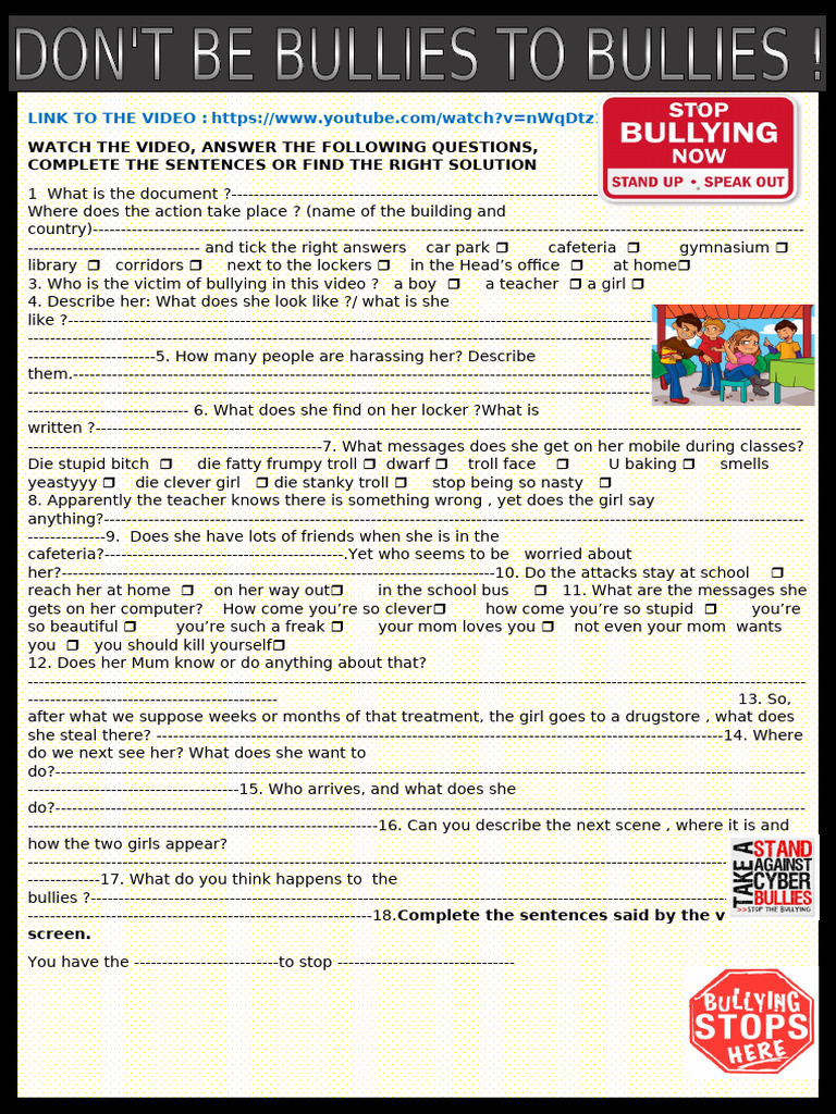 Dont Be Bullies To Bullies Bullying Video Session Video Movie ...