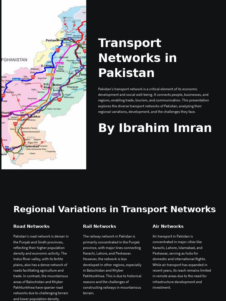 Transport Networks in Pakistan Overview | PDF | Transport | Port