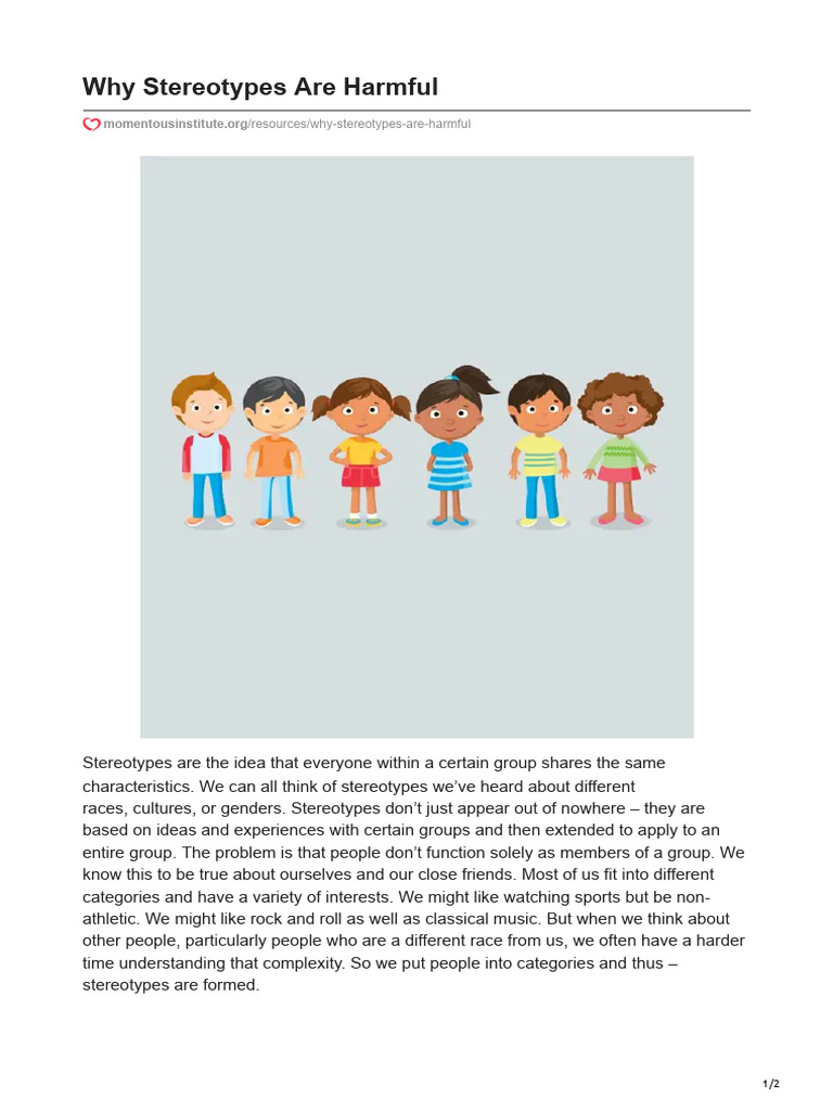 Effect On Individual | PDF | Stereotypes | Race (Human Categorization)