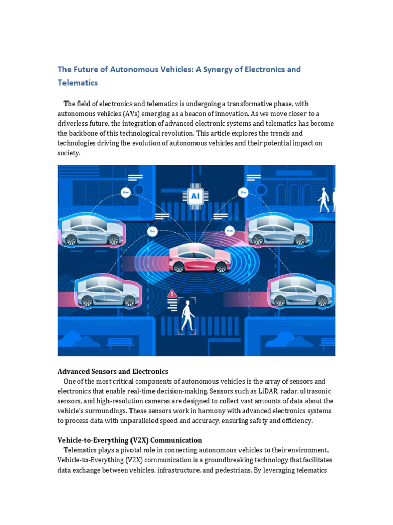 Future of Autonomous Vehicles | PDF | Artificial Intelligence | Intelligence (AI) & Semantics