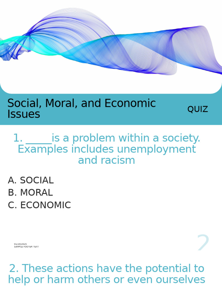 QUIZ - Social, Moral, and Economic Issues | PDF | Poverty | Poverty ...