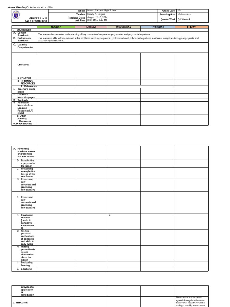 Quarter 1- Week 7 | PDF | Learning | Mathematics