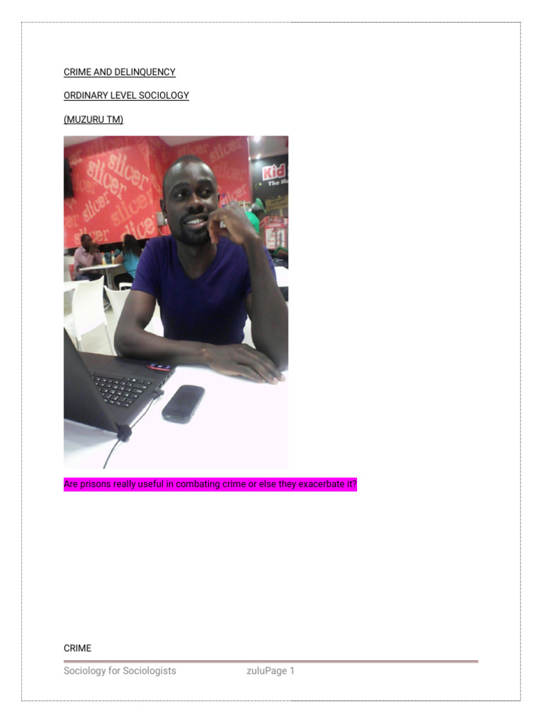 Crime and Delinquency | PDF | Deviance (Sociology) | Crimes