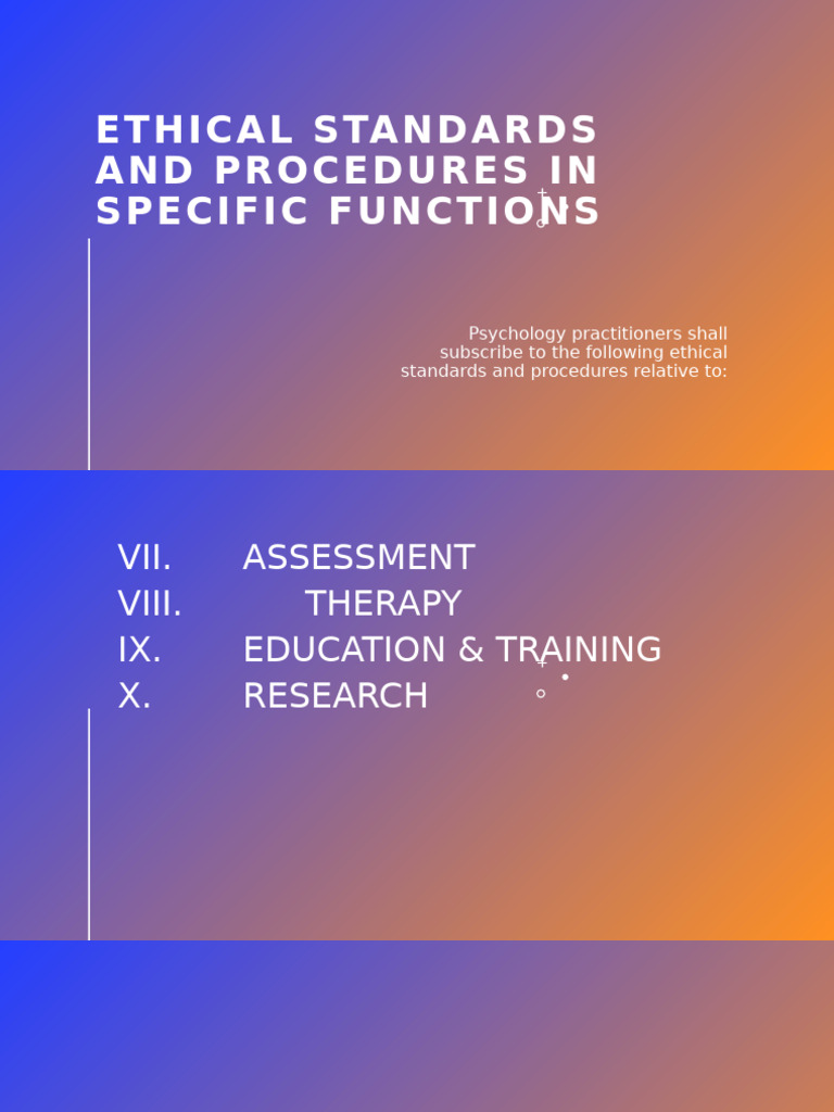 Ethical Standards in Psychological Assessment | PDF | Validity ...