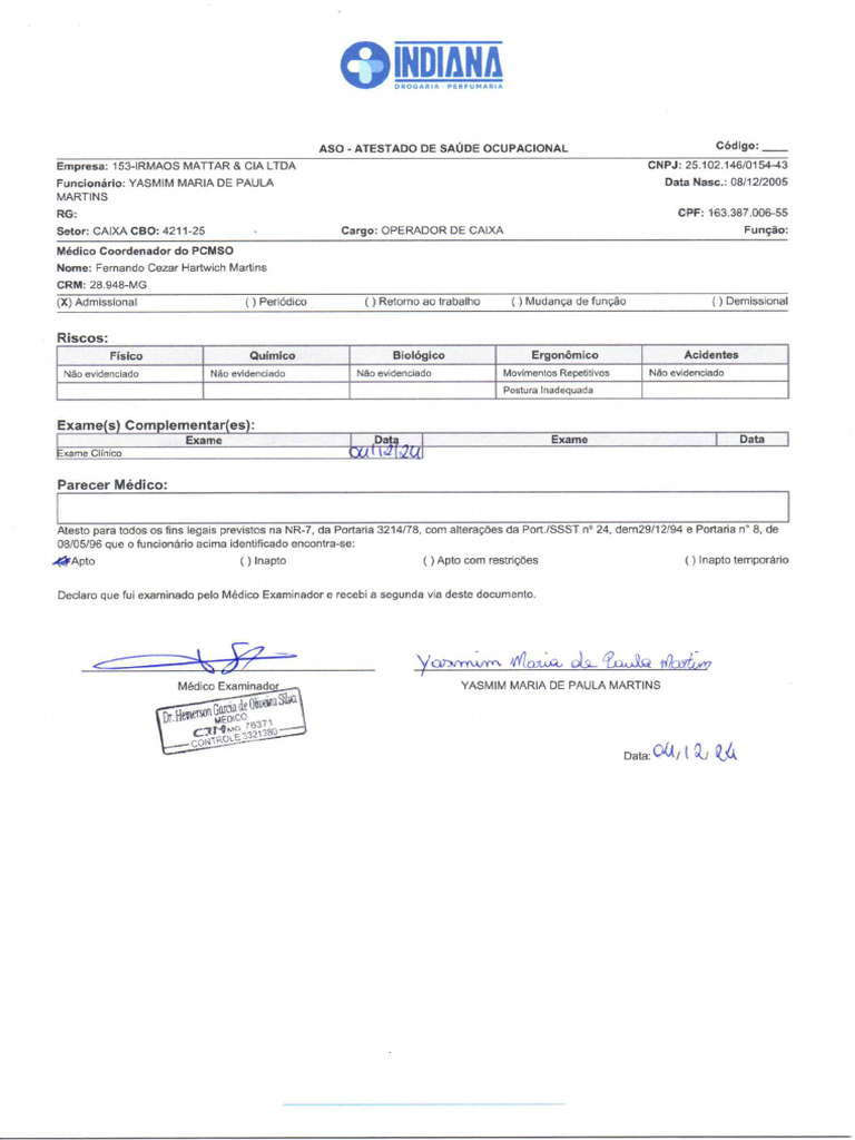 Aso Yasmim Maria de Paula Martins | PDF