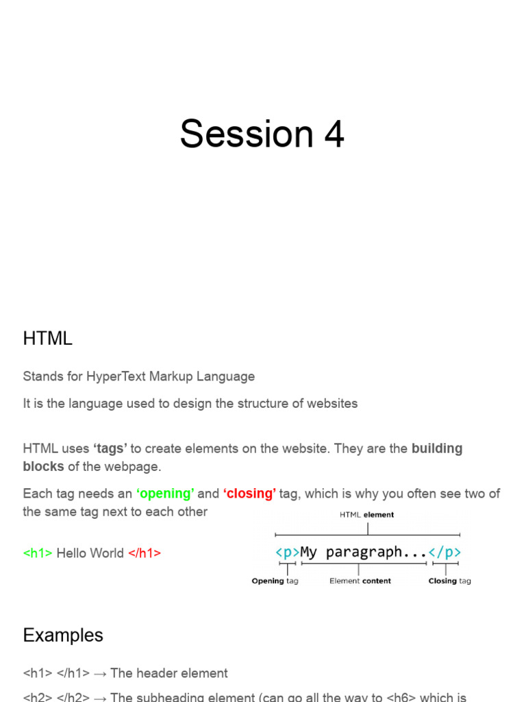 HTML & CSS Basics for Web Design | PDF