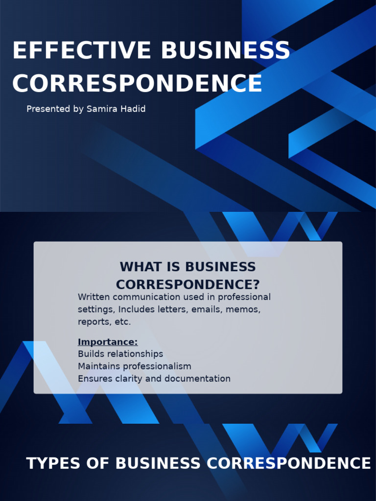 Effective Business Correspondence | PDF | Communication | Human ...