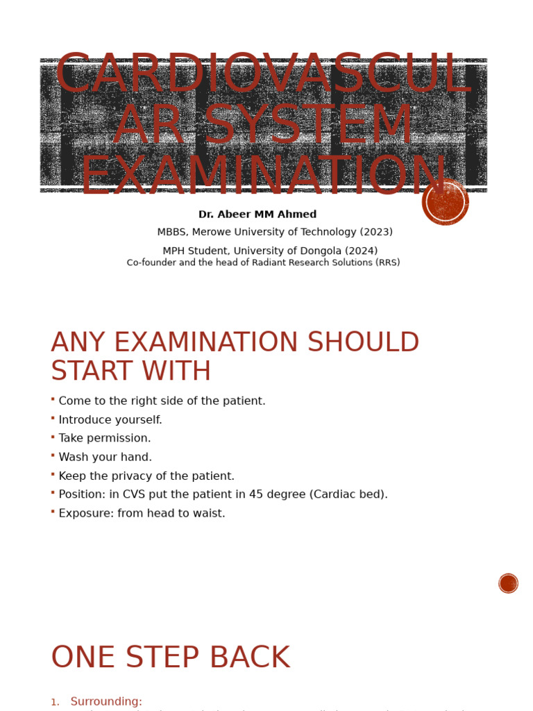 Cardiovascular system examination | PDF | Heart | Pulse
