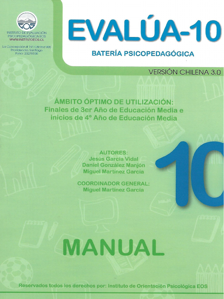 Manual EVALÚA 10 Versión 3.0 | PDF
