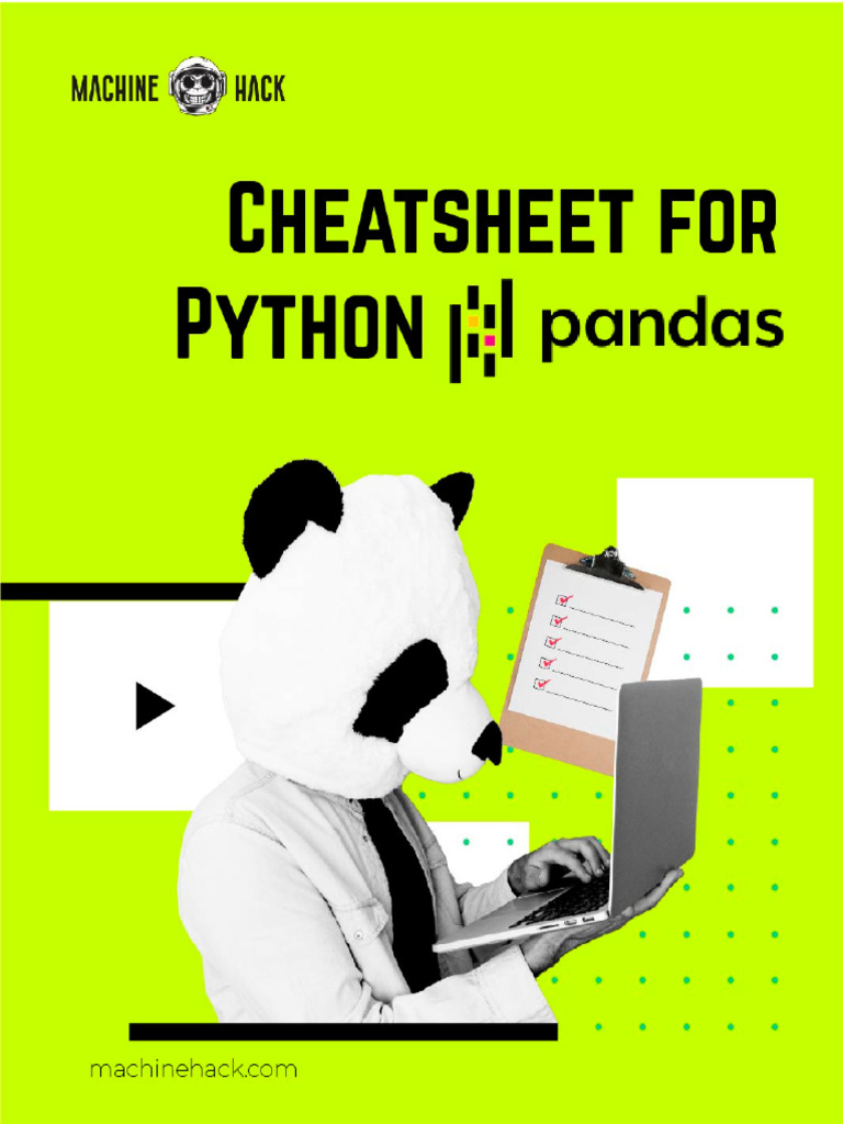 Cheatsheet For Python Pandas | PDF