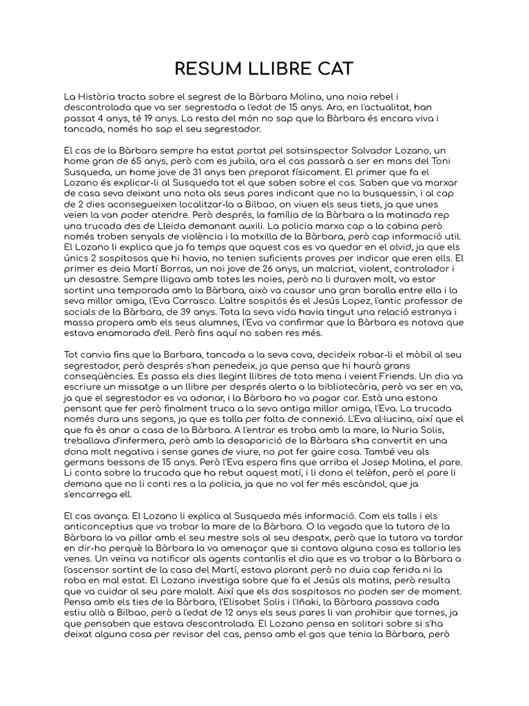 Resum Llibre Cat | PDF