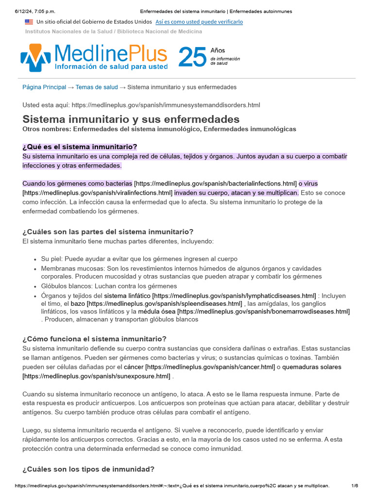 Enfermedades del sistema inmunitario _ Enfermedades autoinmunes | PDF | Sistema inmune | Anticuerpo