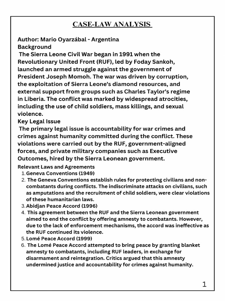 Case Law Analysis PDF | PDF