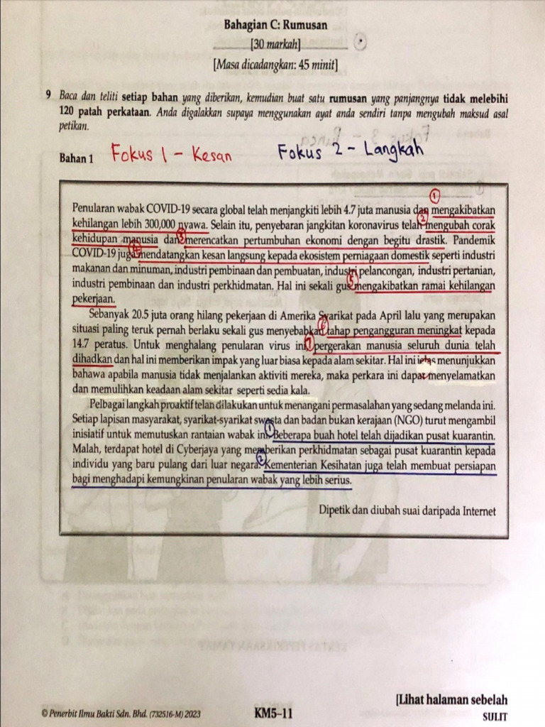 BM SPM 22 Ogos 2023 | PDF