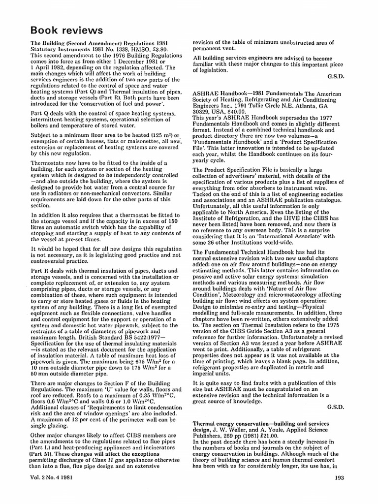 Building Service Engineering Volume 2 Issue 4 1981 (Doi 10.1177 ...