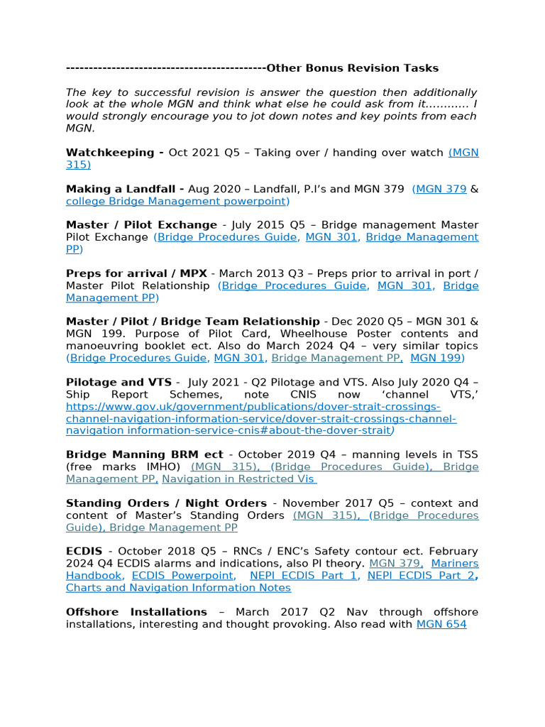 SQA Theory Revision Tasks With Links To Materials | PDF