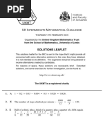 2014 UKMT Intermediate Challenge Paper | PDF | Mathematics | Competition